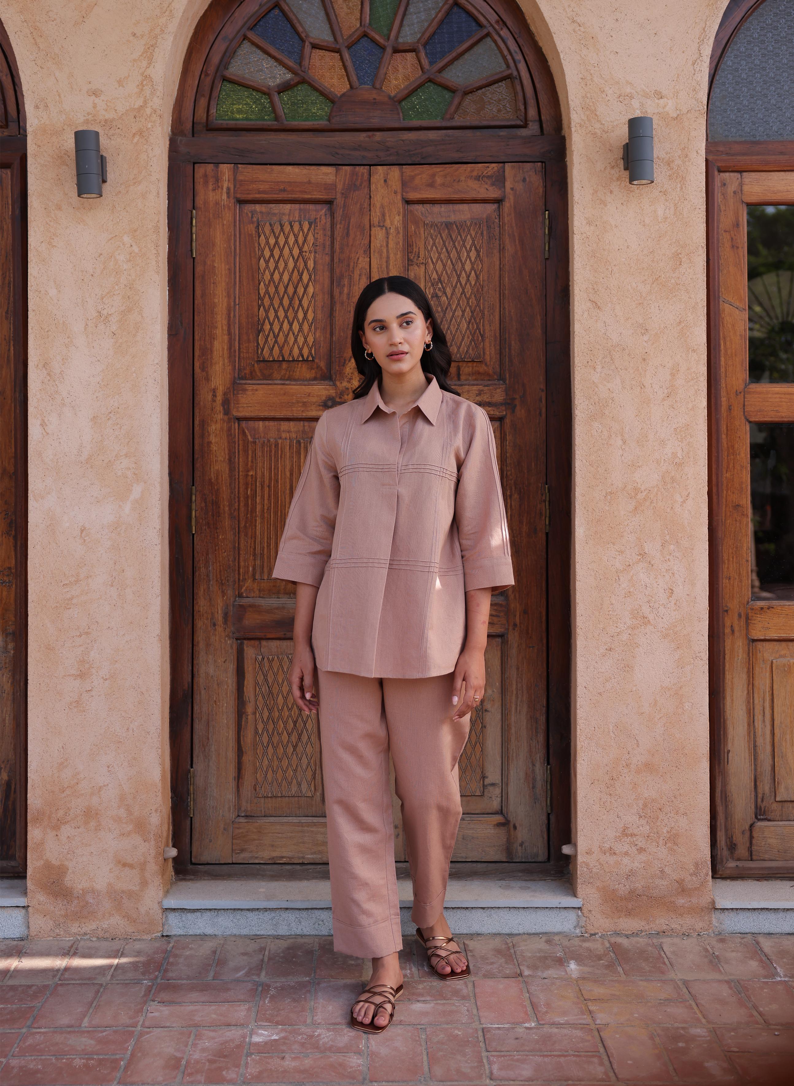 Jomon Linen Co-ord Set - Beige – thr3letter